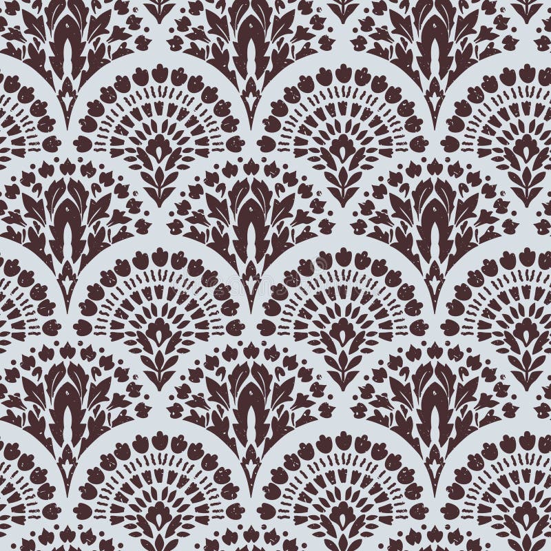 Hand Drawn Modern Doodle Seamless Pattern Stock Illustration ...