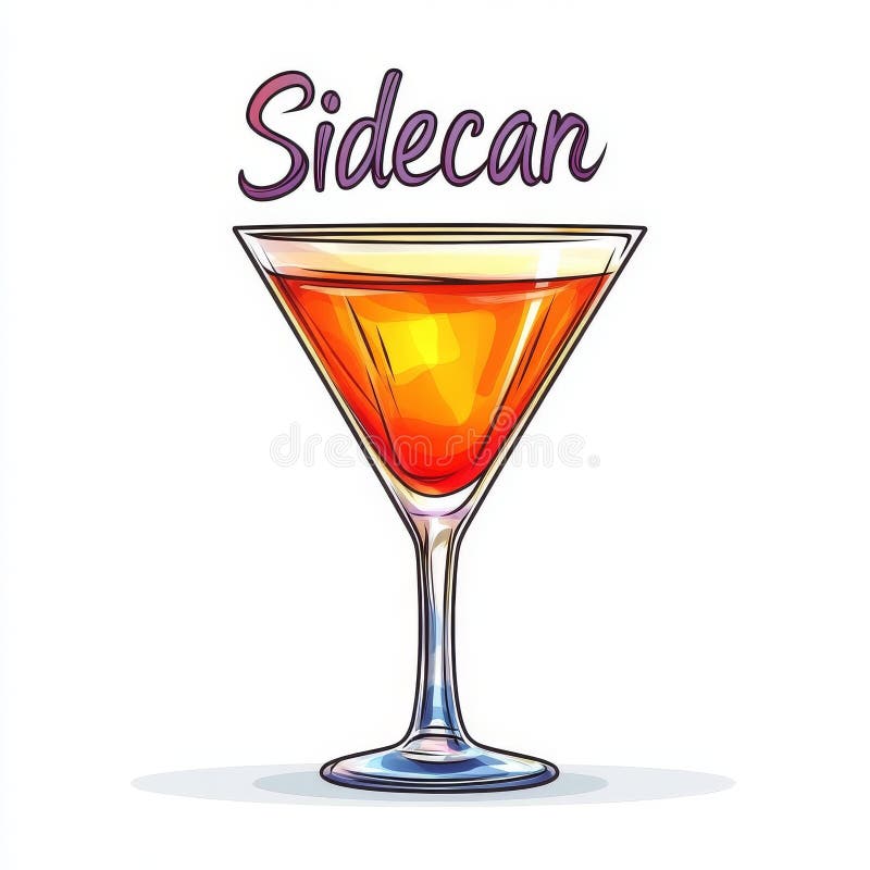 Hand-drawn Modern Illustration of Alcoholic Cocktails Stock ...