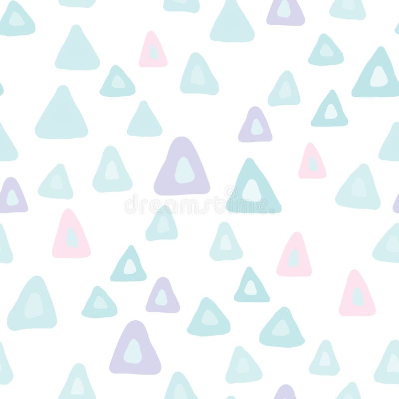 Random Triangle Shapes Seamless Pattern on White Background Stock ...