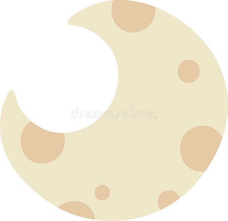Hand Drawn Moon with Craters Stock Vector - Illustration of simplified ...