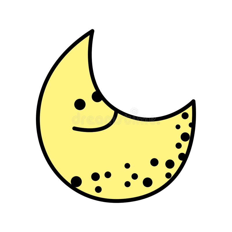 Hand drawn moon stock vector. Illustration of galaxy - 242261939