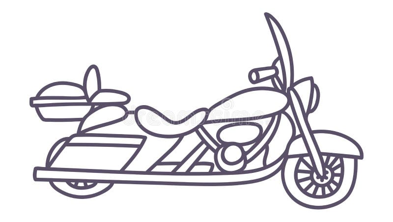 Hand drawn motorcycle. stock vector. Illustration of ride - 188318477