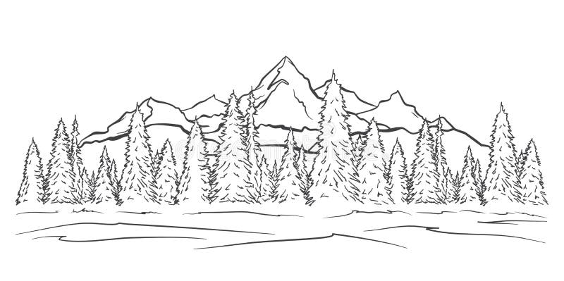 Forest Line Drawing Stock Illustrations – 75,990 Forest Line Drawing ...