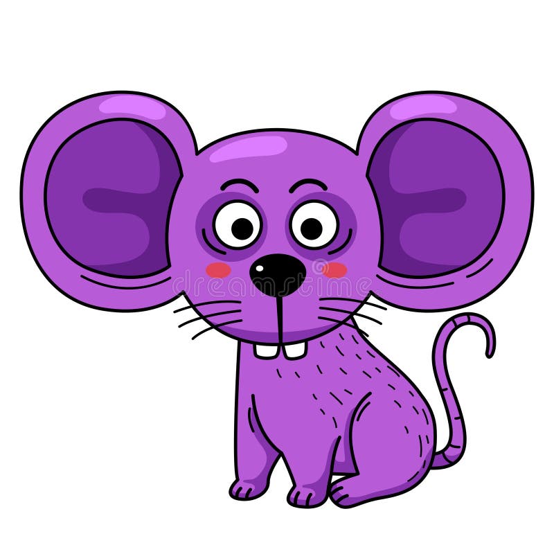Hand Drawn Mouse Character Illustration Stock Vector - Illustration of ...