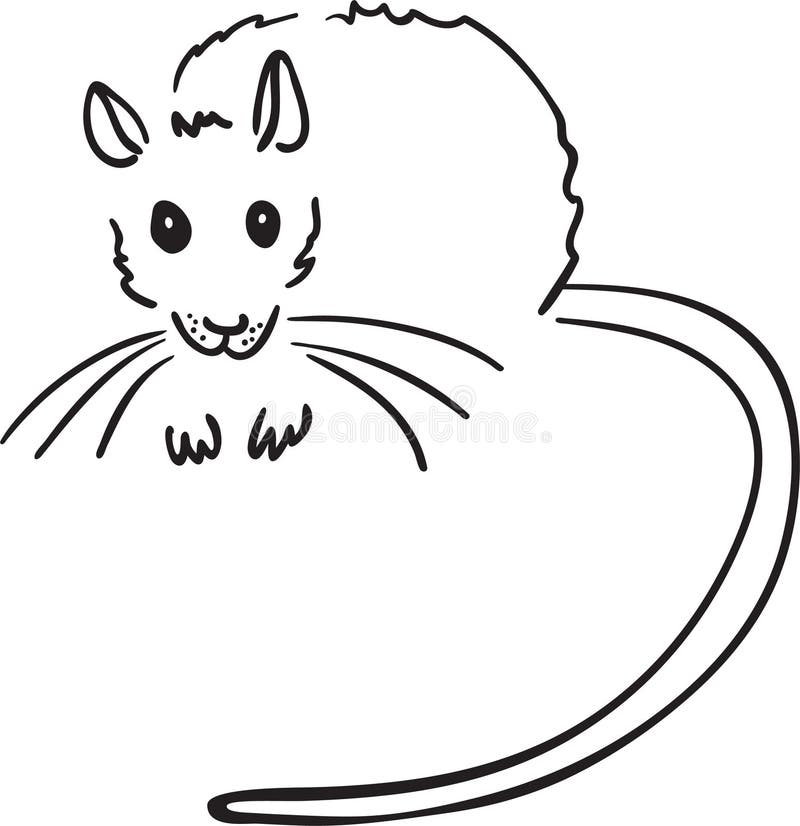 Hand Drawn Mouse, Vector Element Stock Illustration - Illustration of ...