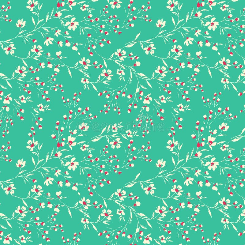 HAND DRAWN MUGHAL FLORAL JAIPUR PRINTS SEAMLESS PRINT DIGITAL PATTERN ...