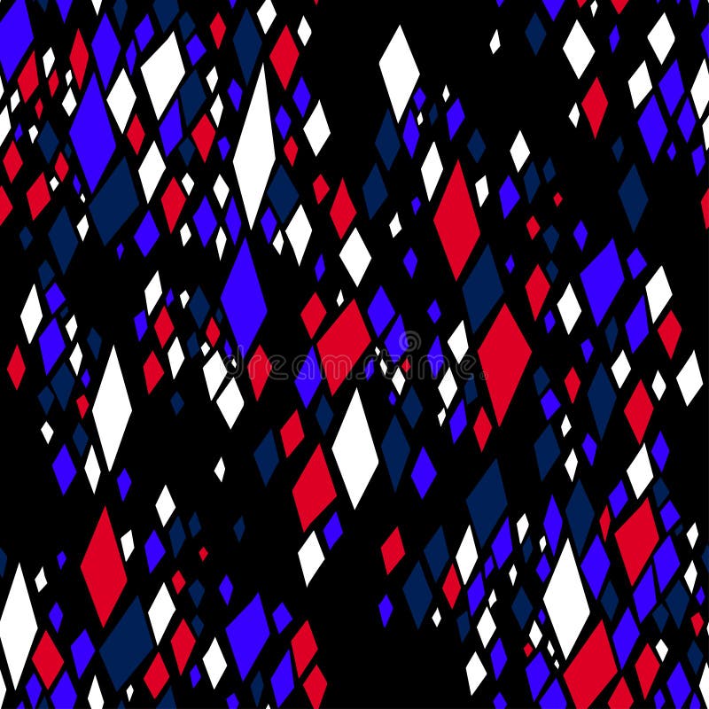 Hand Drawn Multicolor Diamond Shapes Abstract Fashion Style Seamless ...