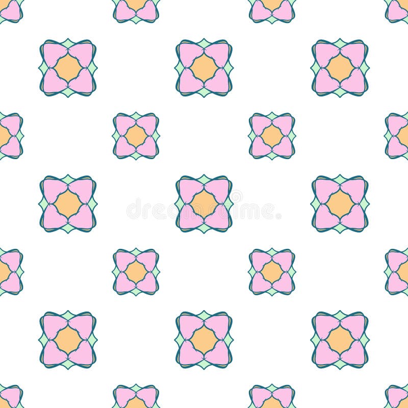 Hand-drawn Multicolor Repeat Pattern on Transparent Background, Repeat ...