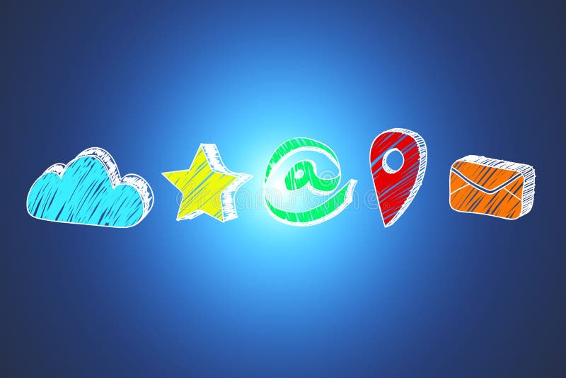 Hand Drawn Angel and Demon Icon Going Out a Smartphone Interface Stock ...