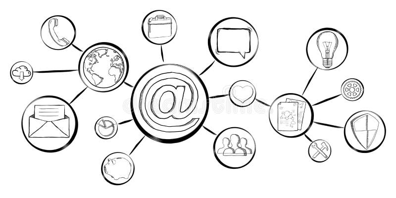 Hand-drawn Multimedia Sketch Interface Stock Illustration ...