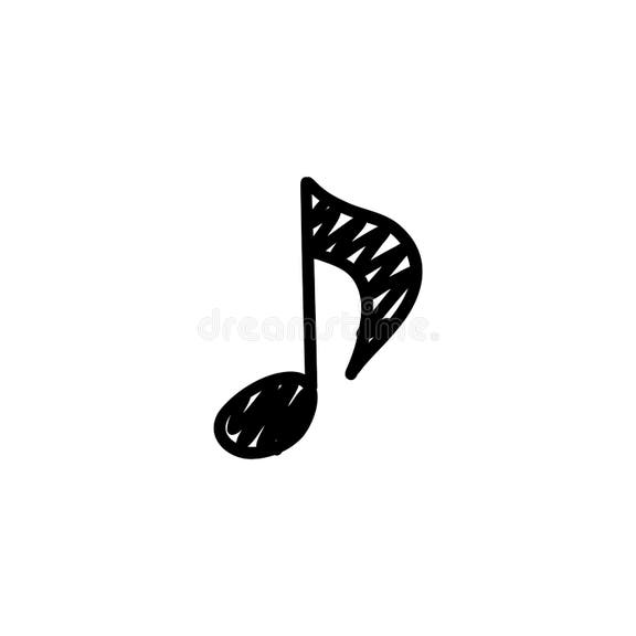Hand Drawn Music Notes. Doodle Hand Drawn Sound Notation Stock Vector ...