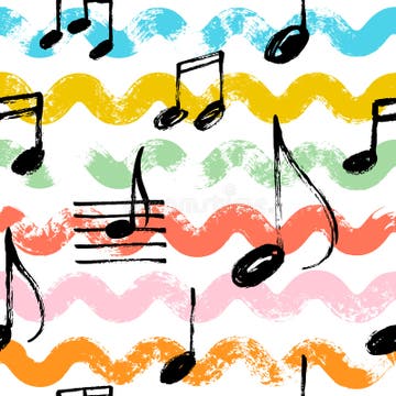 Paint Brush Music Notes Stock Illustrations – 269 Paint Brush Music ...