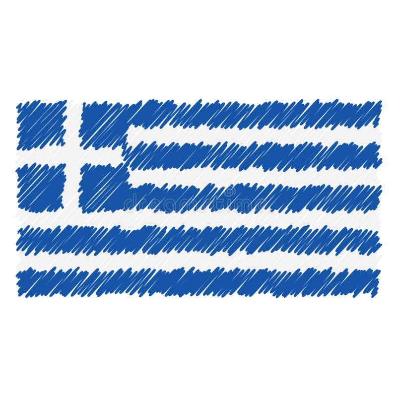 Greece Flag Lipstick on the Lips Isolated on a White Background. Vector ...