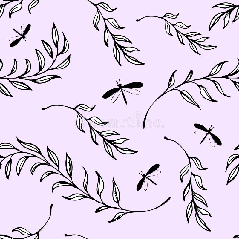 Hand Drawn Nature Pattern stock vector. Illustration of decorative ...