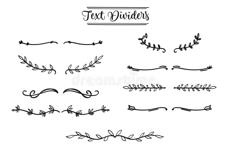 Hand - Drawn Nature Text Divider for Text Layout Separator Decoration ...