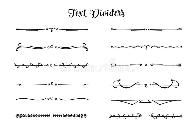 Hand - Drawn Nature Text Divider for Text Layout Separator Decoration ...