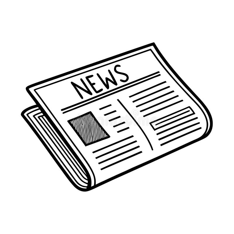 Hand-drawn Newspaper Design with News Headlines Ideal for Editorial ...