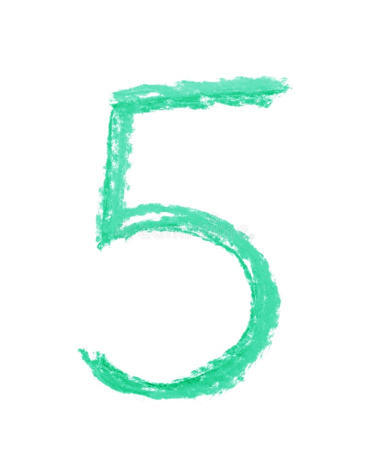 Hand Drawn Number Symbol Isolated Stock Image - Image of background ...