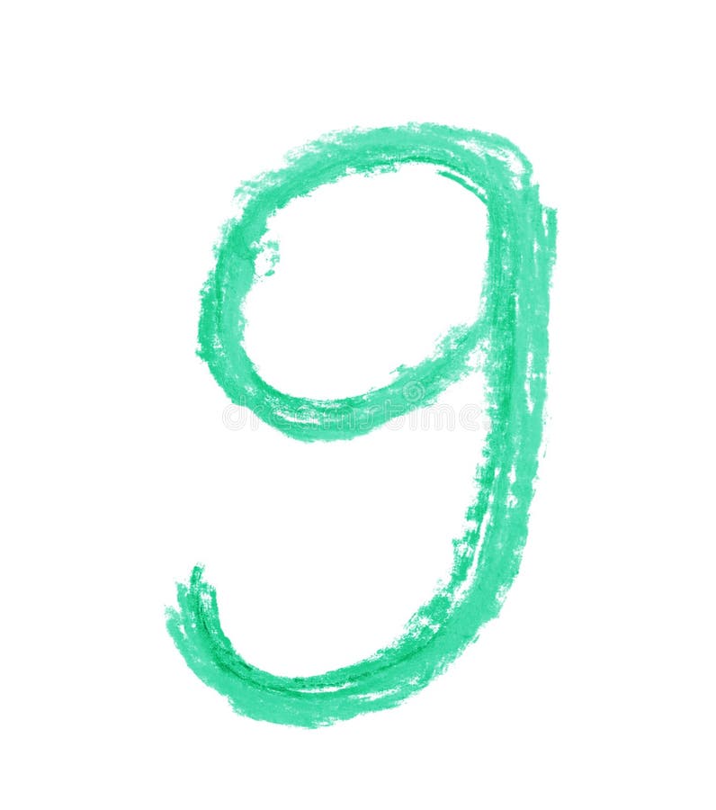 Hand Drawn Number Symbol Isolated Stock Image - Image of number, font ...