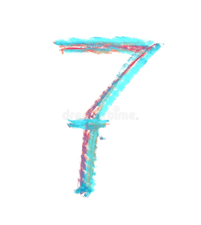 Hand Drawn Number Symbol Isolated Stock Illustration - Illustration of ...