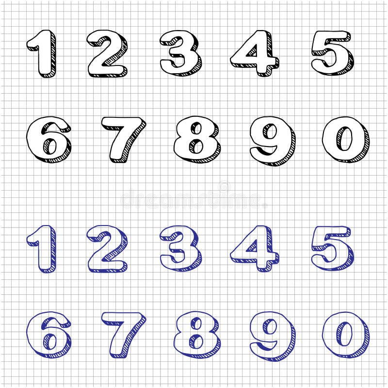 Numbers Pencil Stock Illustrations – 3,029 Numbers Pencil Stock ...