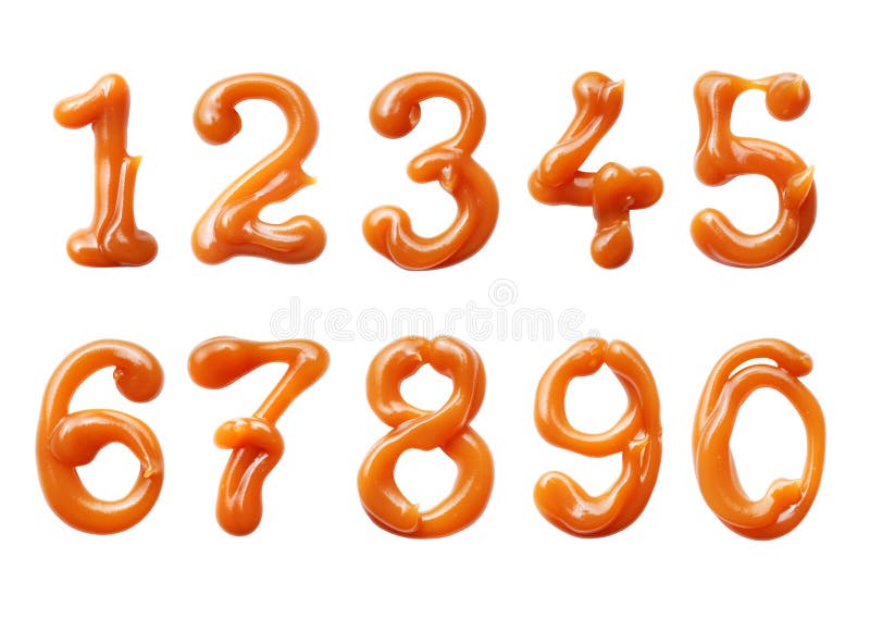 Caramel Alphabet Isolated White Background Stock Illustrations – 743 ...