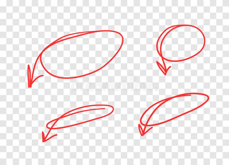 Hand Drawn Red Circle Transparent Stock Illustrations – 246 Hand Drawn ...