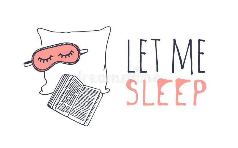Hand Drawn Objects about Sleep Routines and Text.Vector Cozy ...