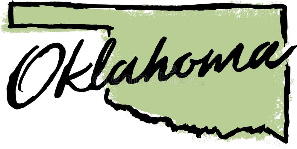 Hand Drawn Oklahoma State Design Stock Vector - Illustration of sketch ...