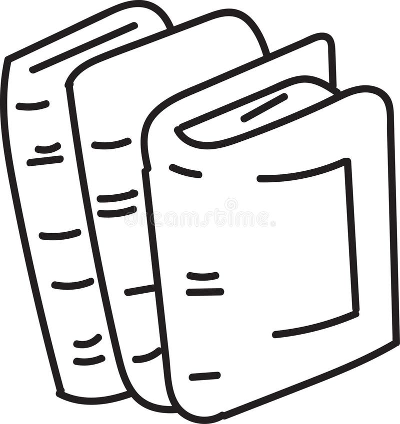 Hand Drawn Open Book in Flat Style Stock Vector - Illustration of open ...