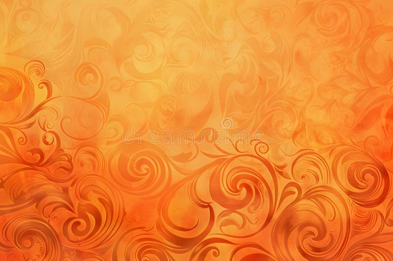 Hand Drawn Orange Swirl Pattern Texture Stock Illustration ...