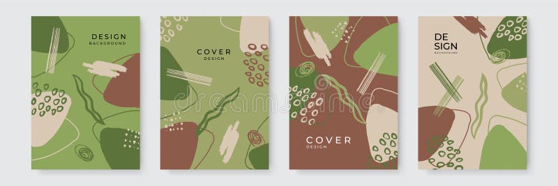 Hand Drawn Organic Abstract Background for Cover Design Template Stock ...