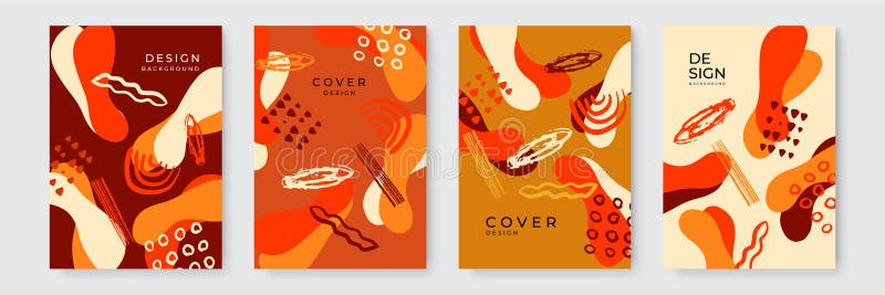 Hand Drawn Organic Abstract Background for Cover Design Template Stock ...