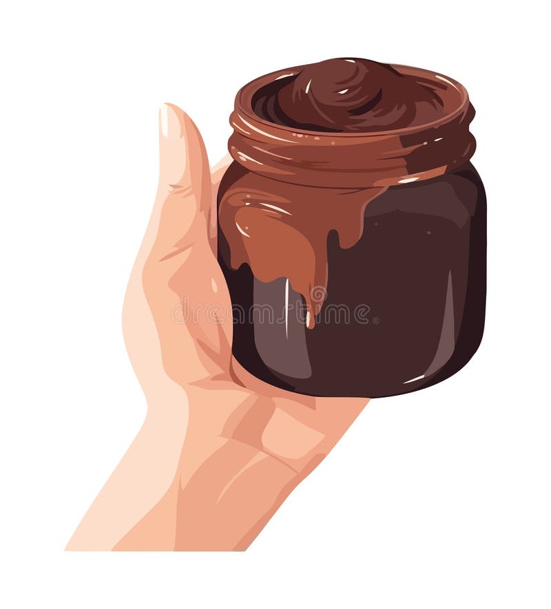 Hand Drawn Organic Chocolate Jar Label Design Stock Vector ...