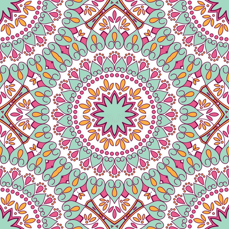 Hand Drawn Seamless Pattern Stock Vector - Illustration of luxury ...