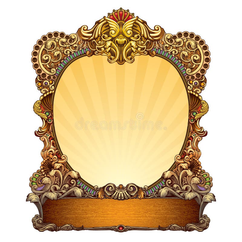 Vintage Ornate Frames with Scroll Stock Vector - Illustration of ...