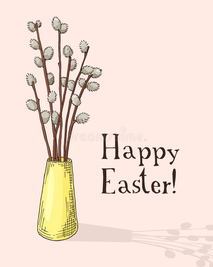 Hand Drawn Orthodox Easter Gift Card Stock Vector - Illustration of ...