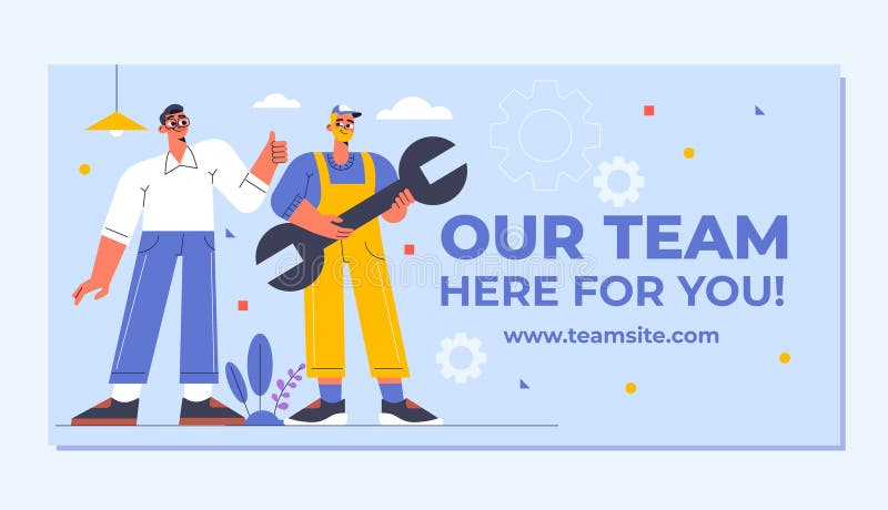 Teamwork banner stock illustration. Illustration of businessperson ...