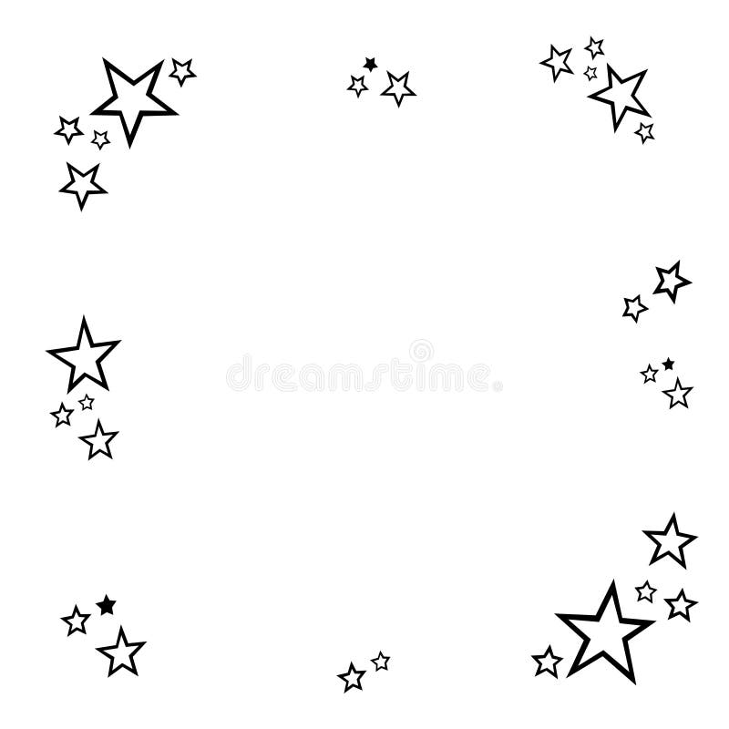 Stars Outline Different Sizes