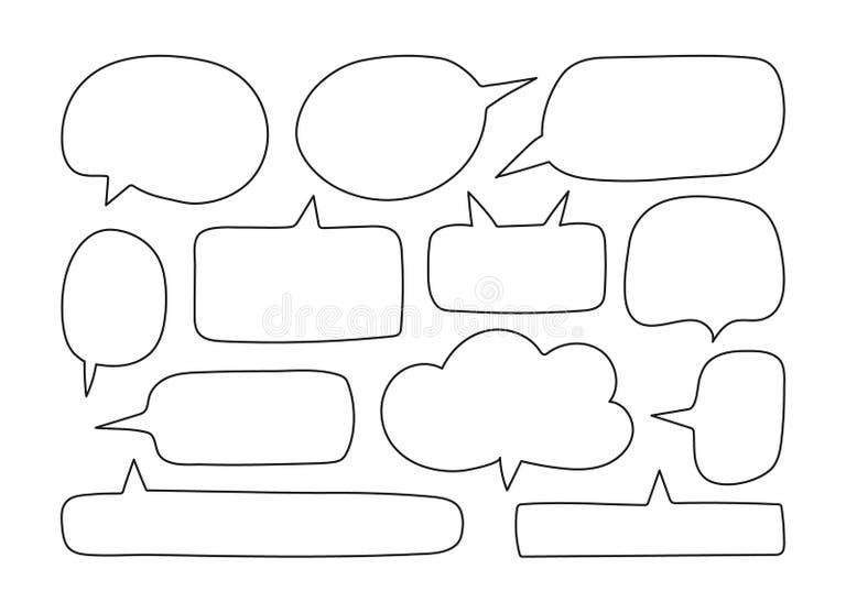 Editable Stroke Speech Bubbles Stock Illustrations – 654 Editable ...