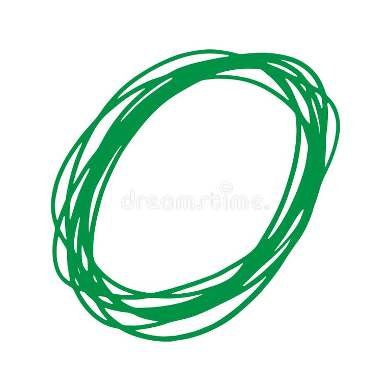 Hand Drawn Overlapping Multiple Green Lines Circle, Hand Drawn Multiple ...