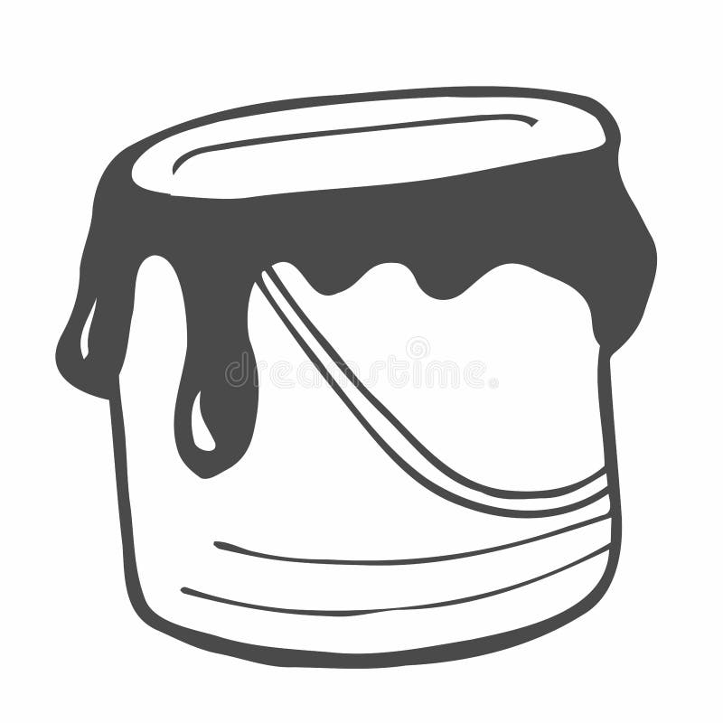 Paint Tin Black Cartoon Stock Illustrations – 108 Paint Tin Black ...