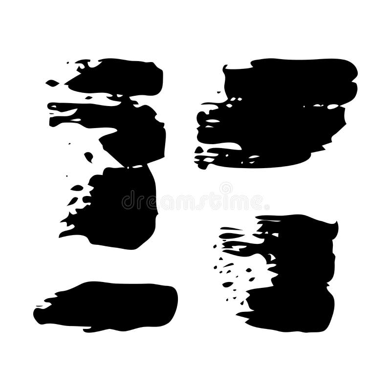 Hand Drawn Paint Scribble Stains Stock Vector - Illustration of grunge ...