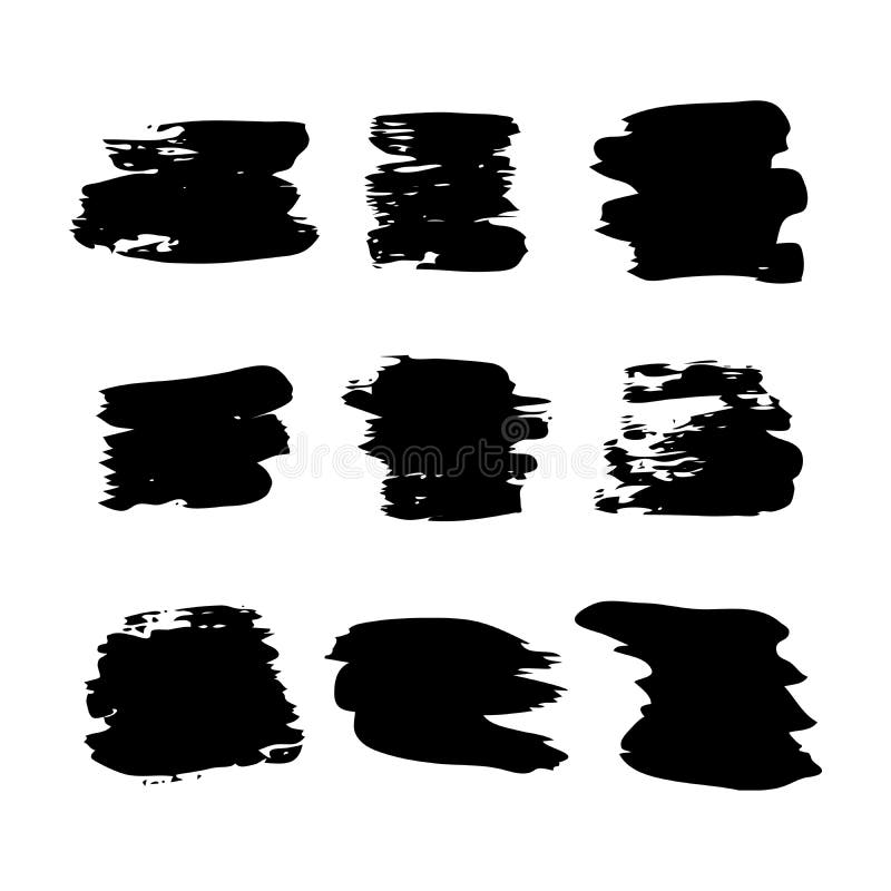 Hand Drawn Paint Scribble Stains Stock Vector - Illustration of sketch ...