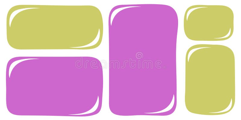 Hand Drawn Paper Quote Frame Set. Empty Speech Bubbles Stock ...