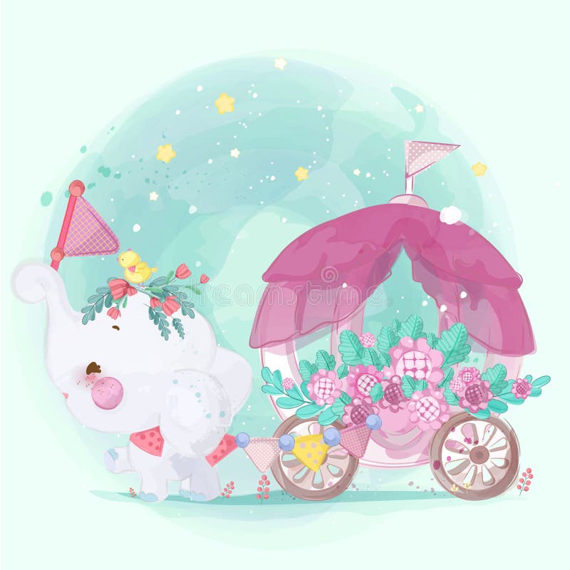 Hand Drawn Parade the Cute Animals. Vector Illustration Stock ...