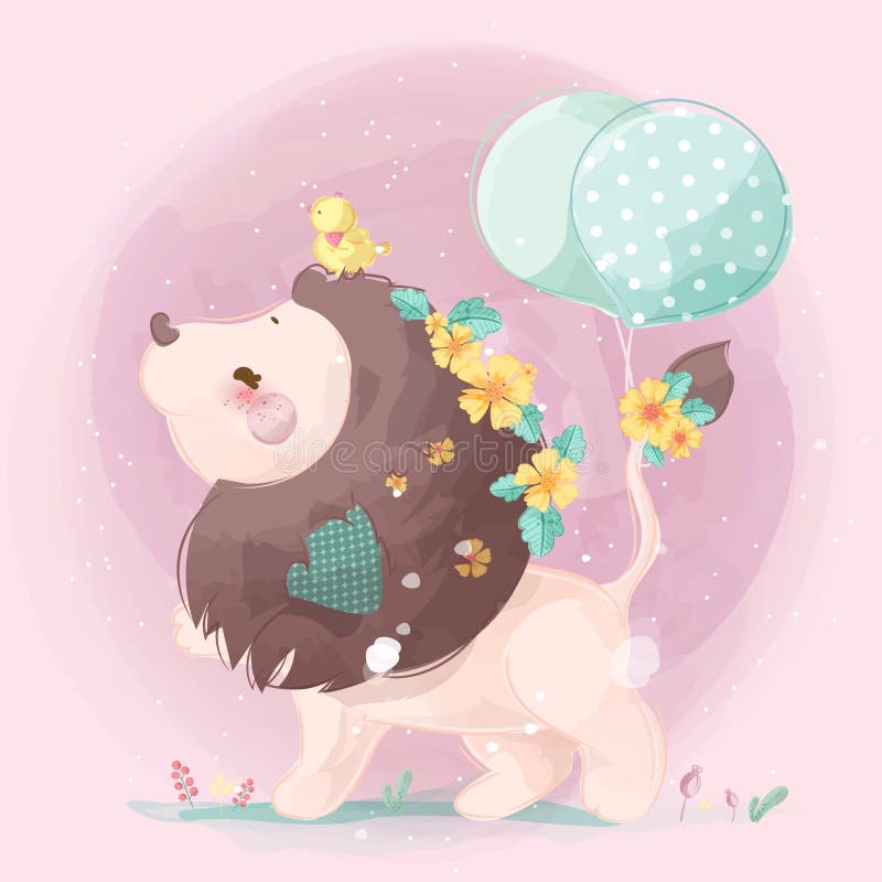 Hand Drawn Parade the Cute Animals. Vector Illustration Stock ...