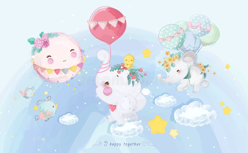 Hand Drawn Parade Doodle Animals. Vector Illustration Stock ...