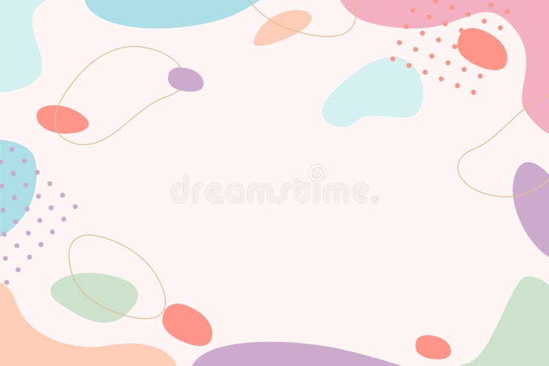 Modern Background with Hand Drawn Pastel Color Stock Illustration ...