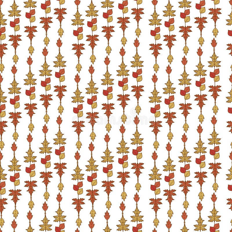 Hand Drawn Pattern Design for Fall Season Stock Illustration ...